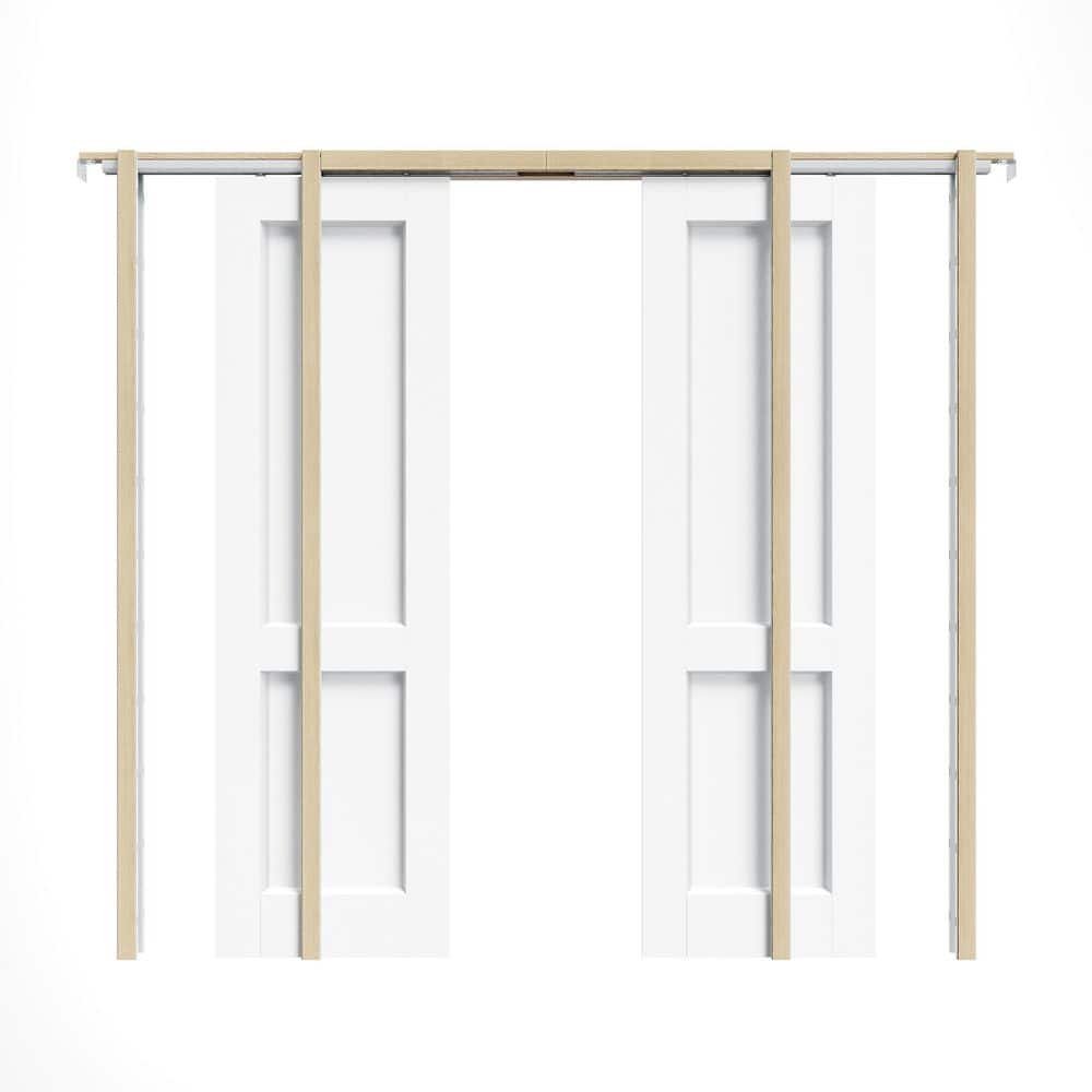 ARK DESIGN 48 in. x 80 in. 2-Panel White Primed Solid Core Door Slab ...