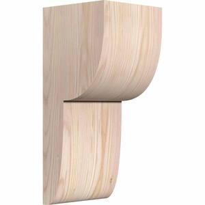 Ekena Millwork 6 in. x 12 in. x 20 in. Douglas Fir Carmel Smooth Corbel ...