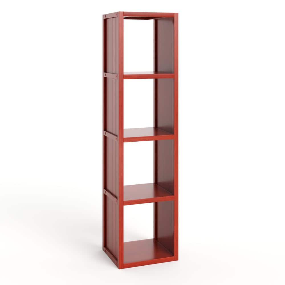 John Louis Home 53.5 in. H x 13.5 in. W x 11.75 in. D Red Mahogany ...