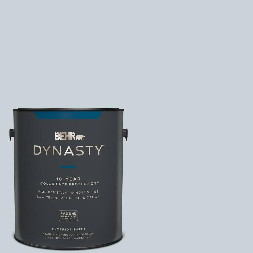 BEHR DYNASTY 1 gal. #N480-1 Light Drizzle Satin Enamel Exterior Stain ...