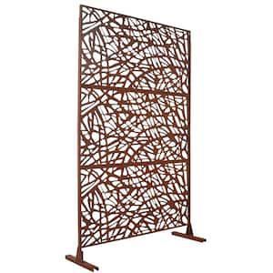 Reviews for 6.3 ft. H x 4 ft. W Rust Red Metal Outdoor Privacy Fence ...