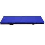 PROSOURCEFIT Bi-Fold Folding Thick Exercise Mat Black 6 ft. x 2 ft. x 1 ...