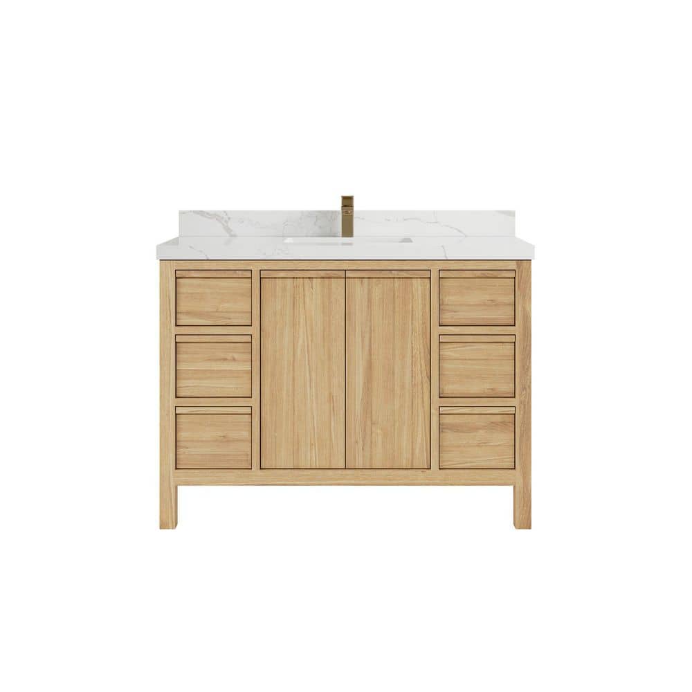Willow Collections Elizabeth 48 in. W x 22 in. D x 36 in. H Bath Vanity ...