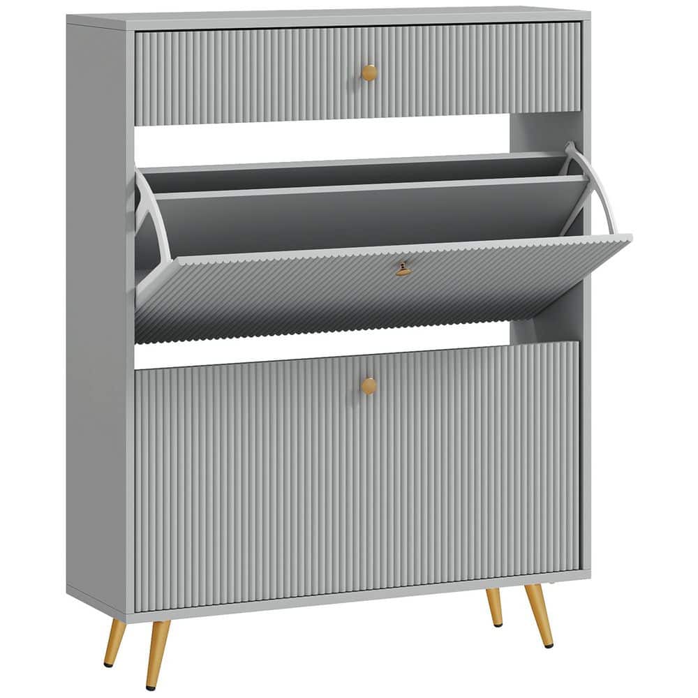 Reviews for HOMCOM Narrow Shoe Cabinet for Entryway, Modern Shoe ...