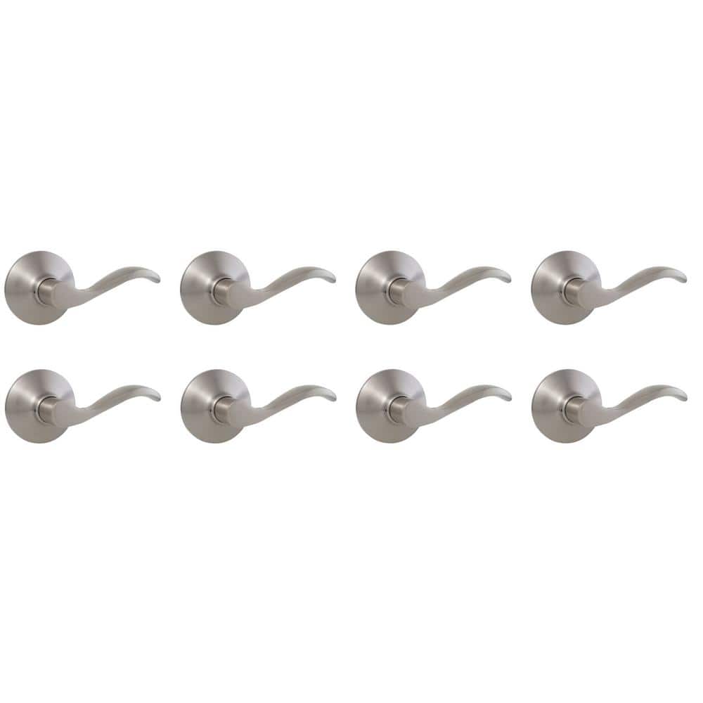 Defiant Naples Satin Nickel Hall/Closet Door Lever 8-Pack LYEX203BD8 ...