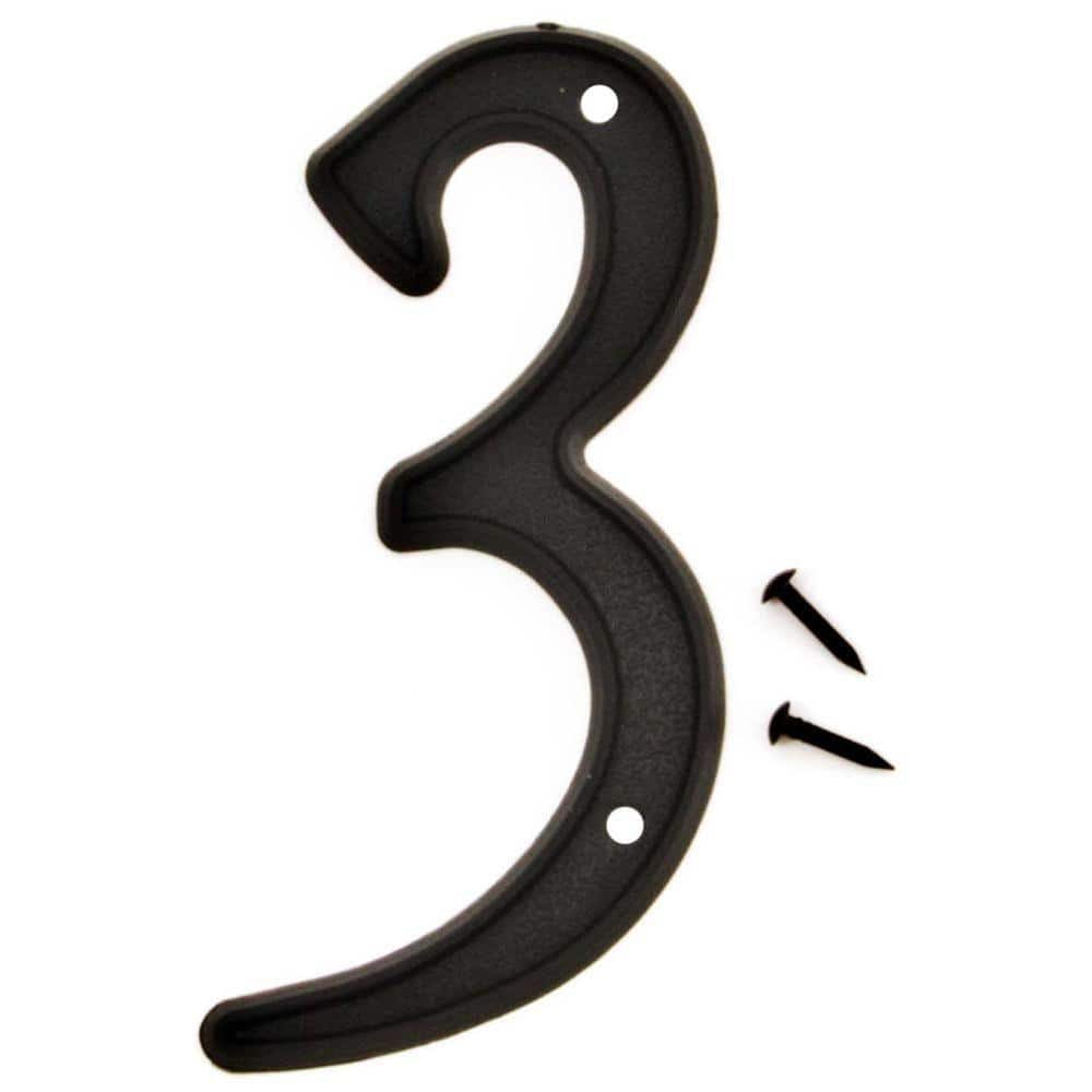 HY-KO 4 in. Plastic Number 3 PN-29/3 - The Home Depot