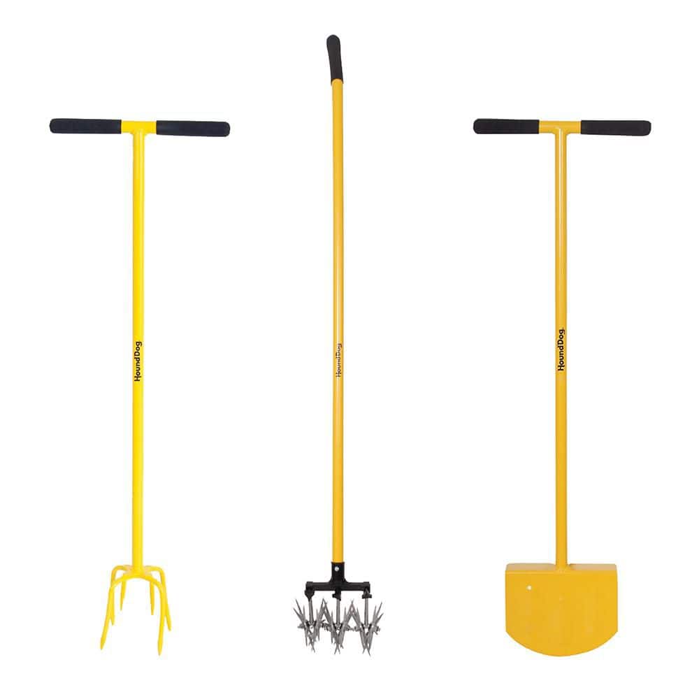 Hound Dog 3-Piece Garden Tool Set with Claw, Cultivator, and Edger ...