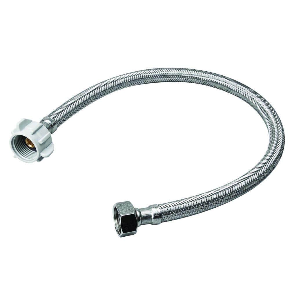 ProLine Series 1/2 in. COMP x 7/8 in. BC x 12 in. Braided Stainless ...