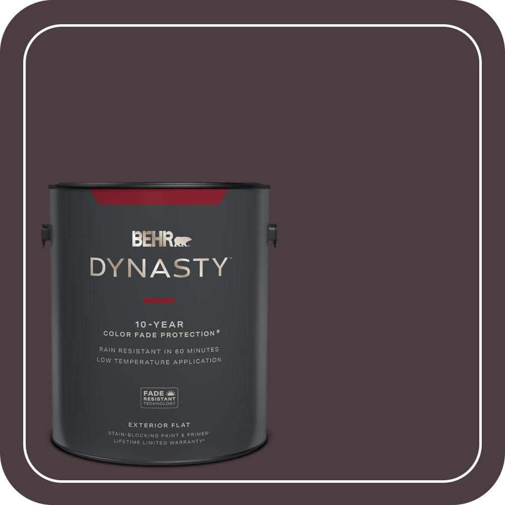 BEHR DYNASTY 1 gal. #T18-04 Nocturne Shade Flat Exterior Stain-Blocking ...