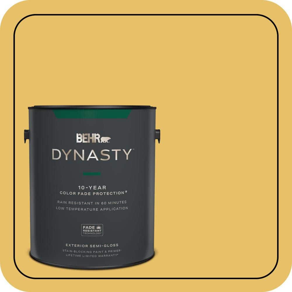 BEHR DYNASTY 1 gal. #360D-5 Golden Chalice Semi-Gloss Exterior Stain ...