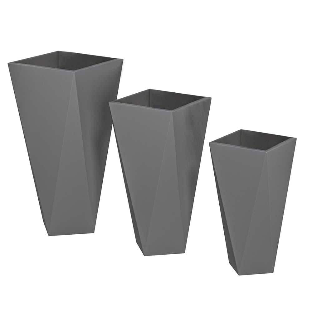 Zeus & Ruta Gray Magnesium Oxide Concrete Outdoor Planters with ...