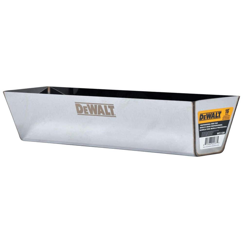 DEWALT 16 in. Stainless Steel Mud Pan with Curved Bottom DXTT-2-336 ...