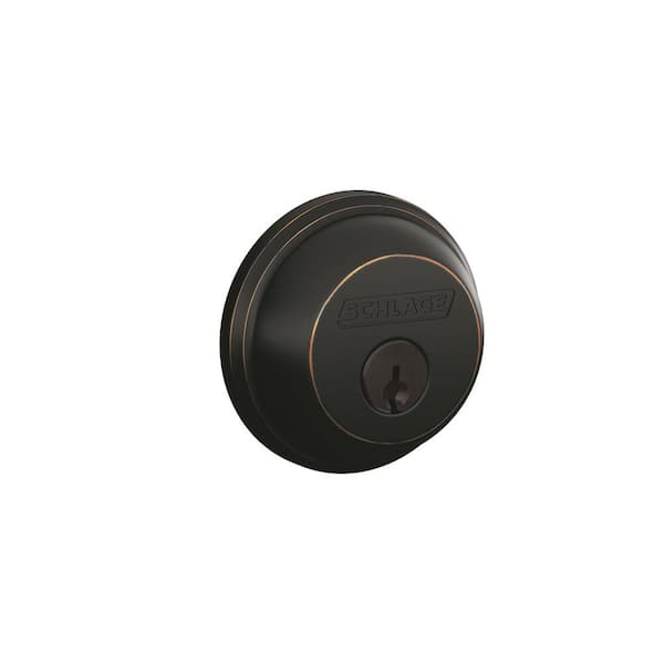 Schlage B60 Series Aged Bronze Single Cylinder Deadbolt Certified ...