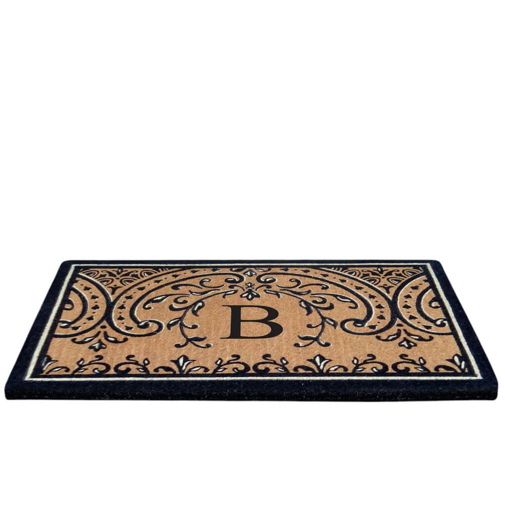 Nedia Home Heavy Duty Coir Easton 30 in. x 48 in. Monogrammed B Door ...