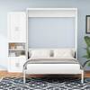 Harper & Bright Designs White Wood Frame Queen Size Murphy Bed, Folding ...