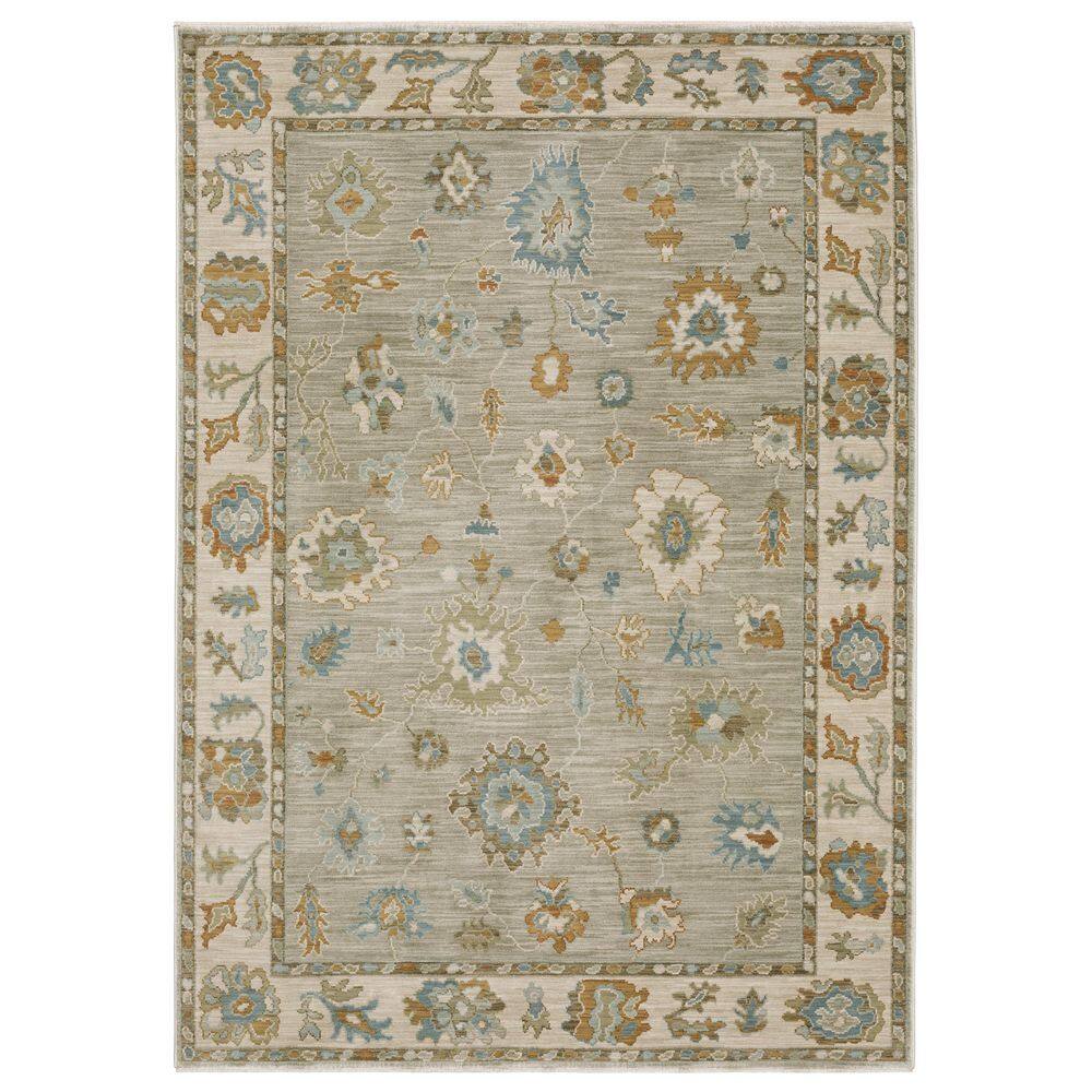 AVERLEY HOME Maco Gray/Blue 8 ft. x 11 ft. Distressed Oriental Floral ...