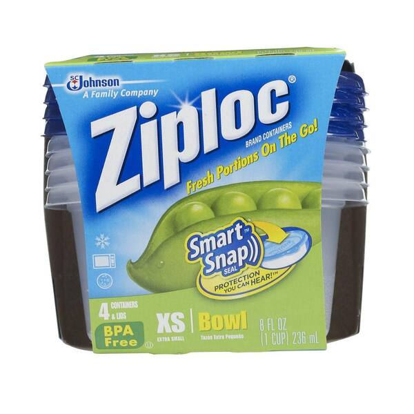 Ziploc Extra Small Bowl Zip Lock Container 017684 - The Home Depot