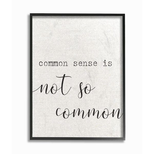 Stupell Industries 16 in. x 20 in. "Common Sense Not So Common ...