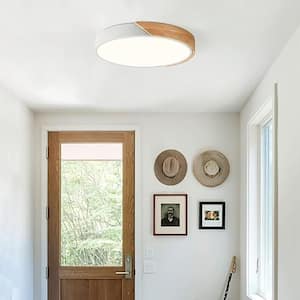 12 in. White Minimalist Integrated LED Ceiling Light Flush Mount ...
