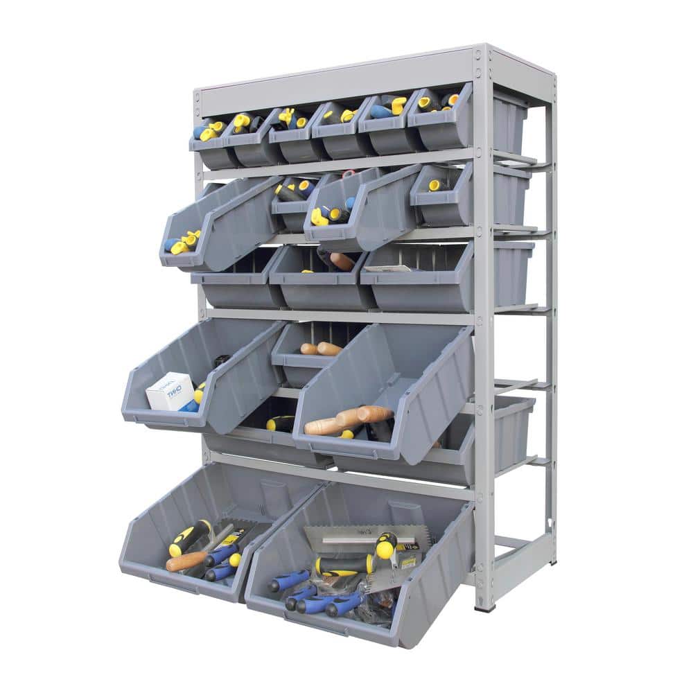 Reviews for KING'S RACK Gray 6-Tier Boltless Bin Storage System Garage ...