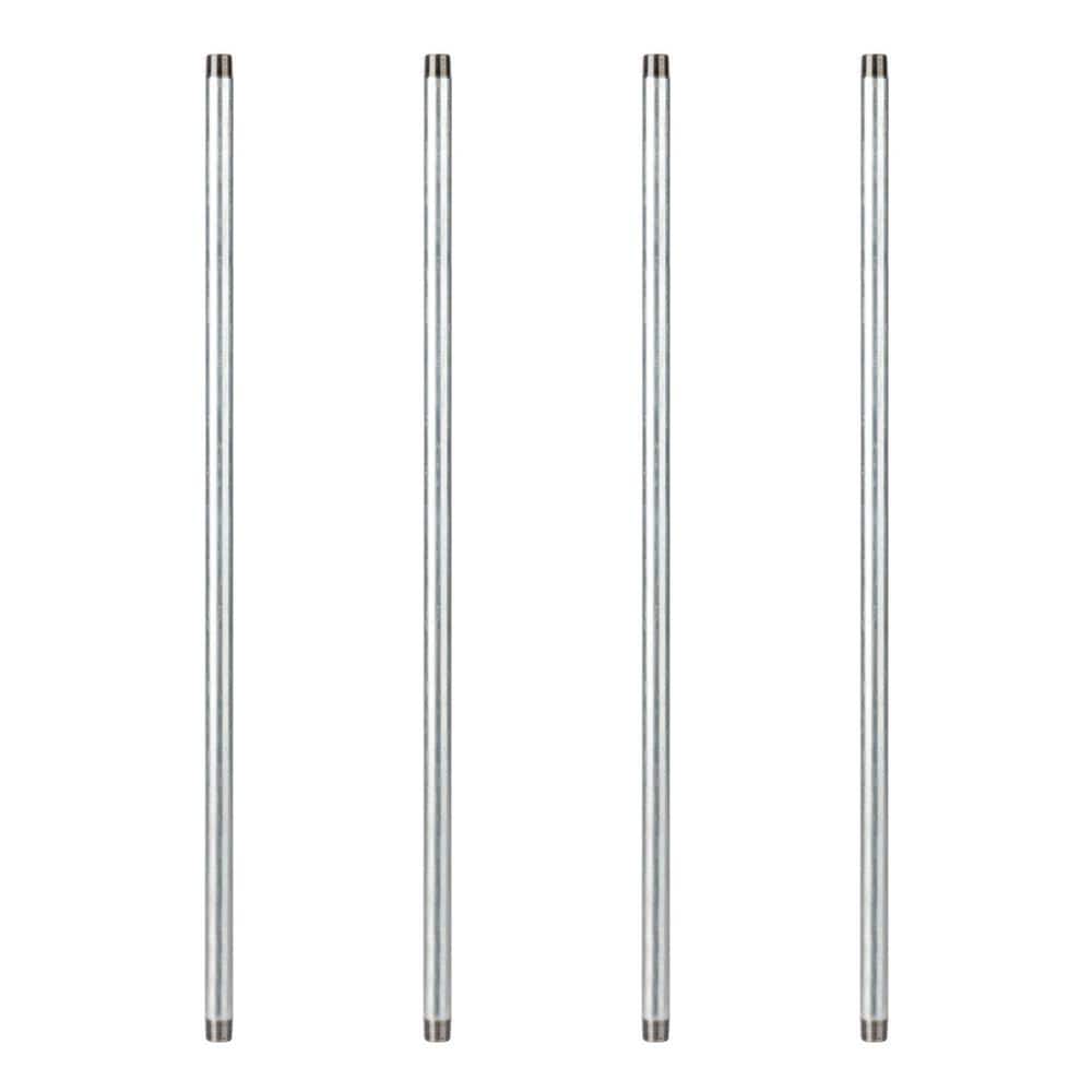 PIPE DECOR 3/4 in. x 3 ft. Galvanized Steel Pipe (4-Pack) PDG P34X36-4 ...