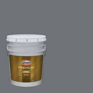 Glidden Premium 1 qt. PPG1011-5 Improbable Flat Exterior Latex Paint ...