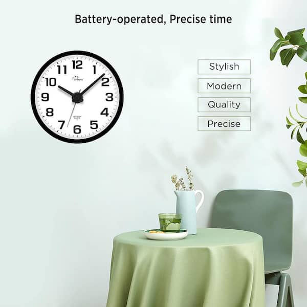 Afoxsos 12 in. Black Digital Night Light Wall Clock Glow in Afoxsos 12 in. Black Digital Night Light Wall Clock Glow in