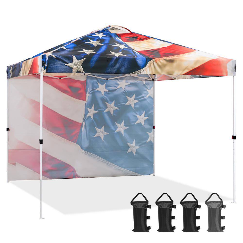 EAGLE PEAK 10 ft. x 10 ft. Multi-Colored Instant Canopy Pop Up Tent ...