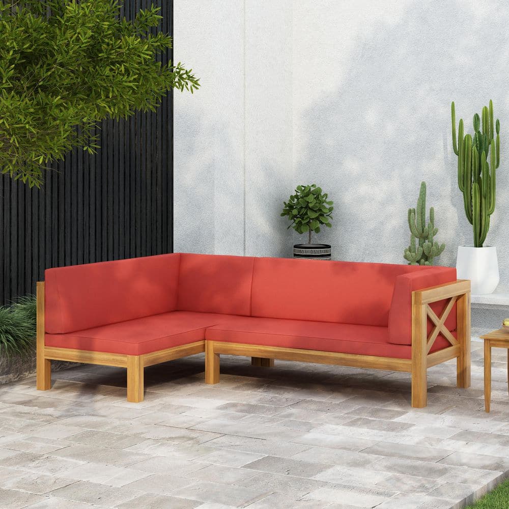 CHRISTOPHER KNIGHT HOME Jalice Right Arm 2-Piece Solid Wood Outdoor ...
