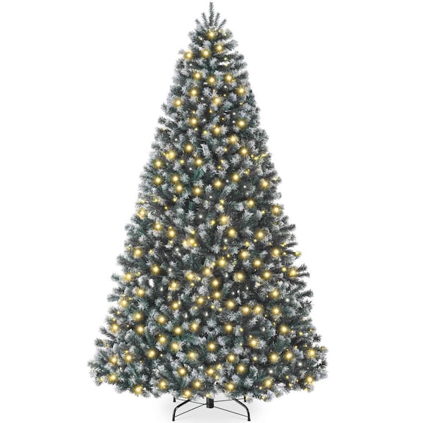 Best Choice Products 7.5 ft. Pre-Lit Frosted Blue Spruce Artificial ...