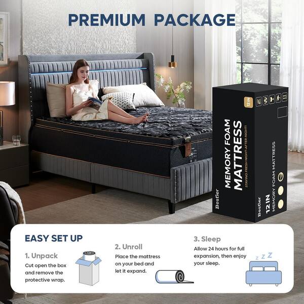 Memory foam bed in box store