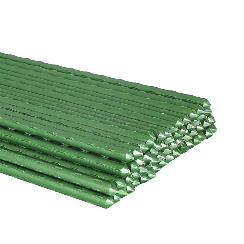 5/8 in. Rod x 2 ft. L Garden Stakes for Climbing Plants Supports Pole ...