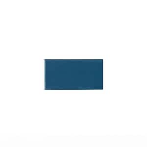 Jeffrey Court Take Home Sample-Scale Blue 3 in. x 4 in. Matte Ceramic ...