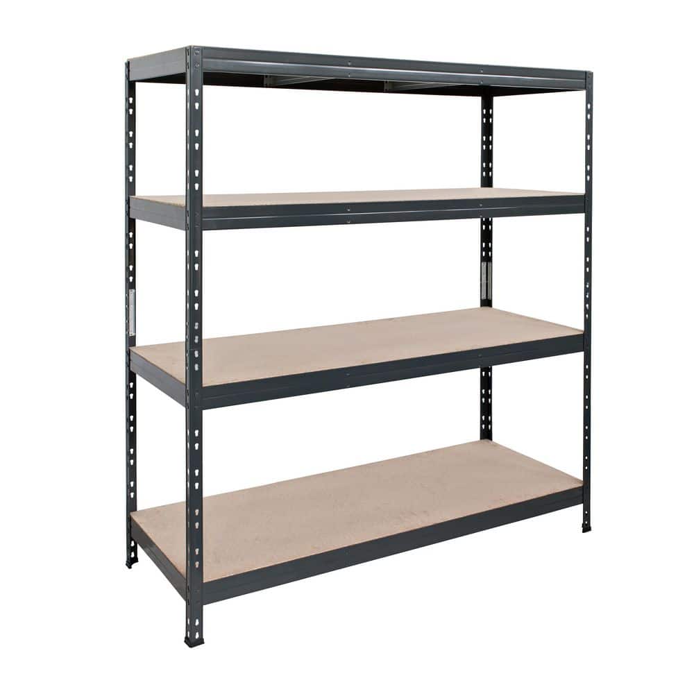 AR SHELVING Garage Series 4-Tier Galvanized Steel Storage Shelving Unit ...
