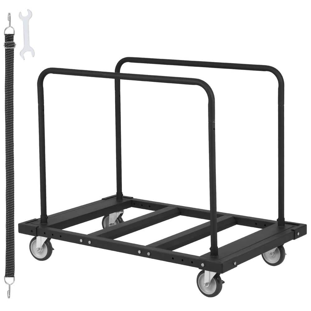 VEVOR Heavy-Duty Drywall Sheet Cart with 45 in. x 29 in. Deck and 5 in ...