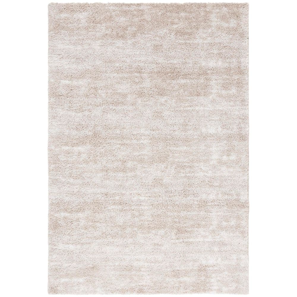 SAFAVIEH Penelope Shag Beige/Ivory 8 ft. x 10 ft. Abstract Distressed ...