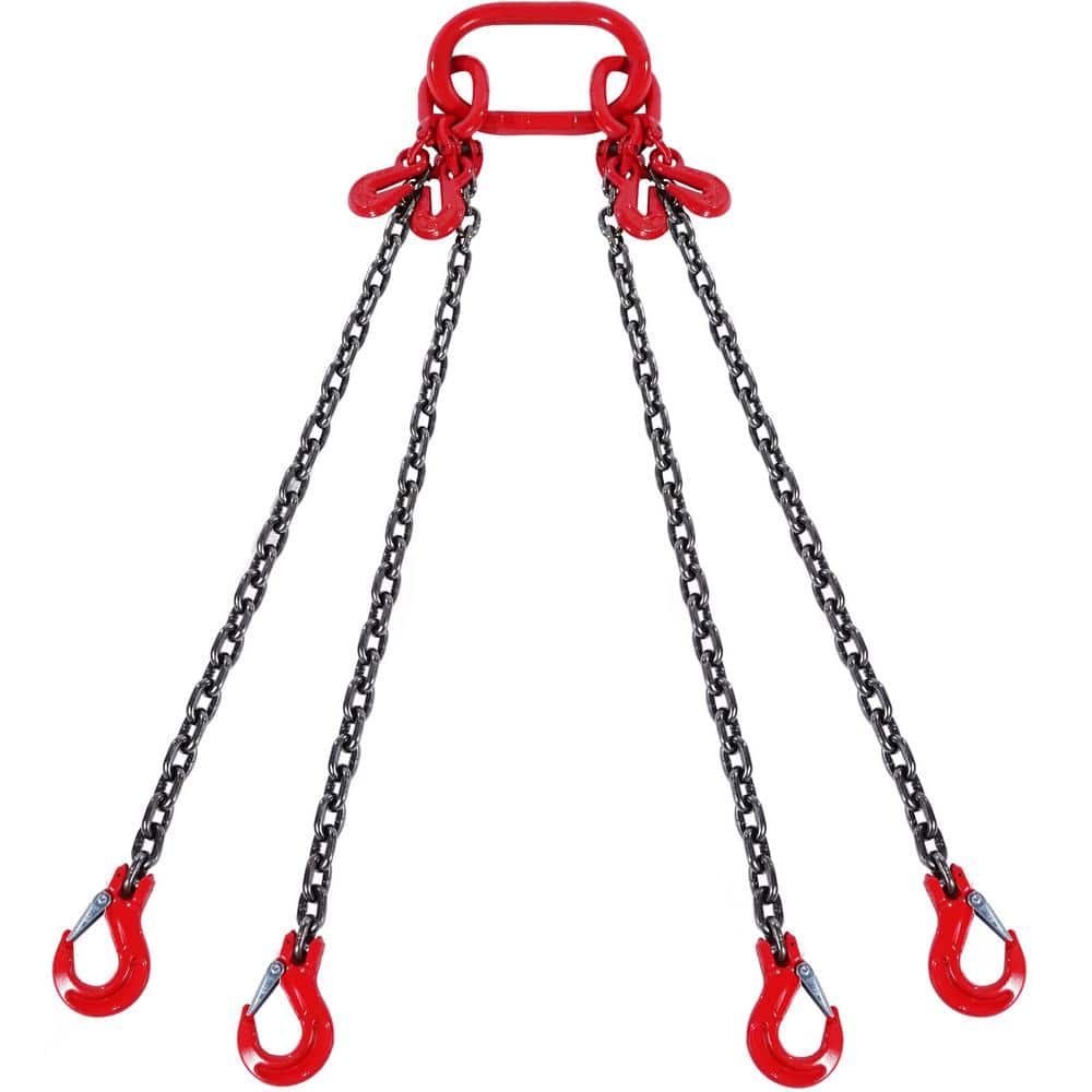 VEVOR Chain Sling,1/4 in. x 5 ft. Lifting Chains with Hooks,G80 Engine ...