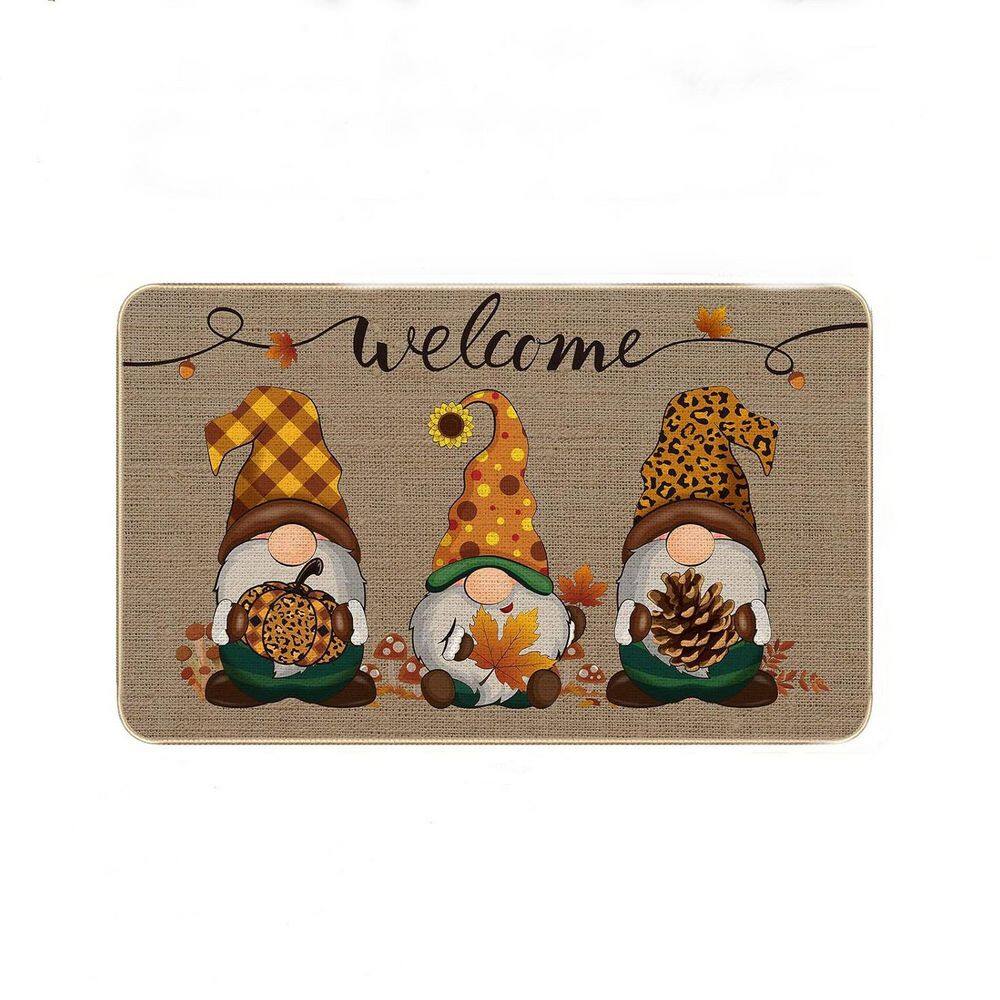 Brown 17 in. x 28 in. Indoor/Outdoor Thanksgiving Door Mat LINBQ306 ...