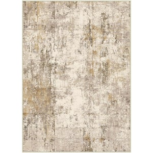 HaiiMeid Van Gogh Brown/Gray 5 ft. x 7 ft. Modern Abstract Area Rug ...