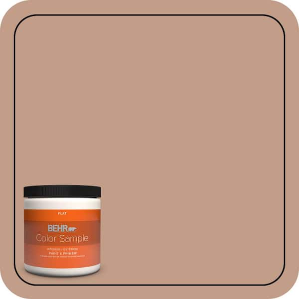 BEHR PREMIUM PLUS 8 oz. #S200-4 Chestnut Bisque Flat Interior/Exterior ...