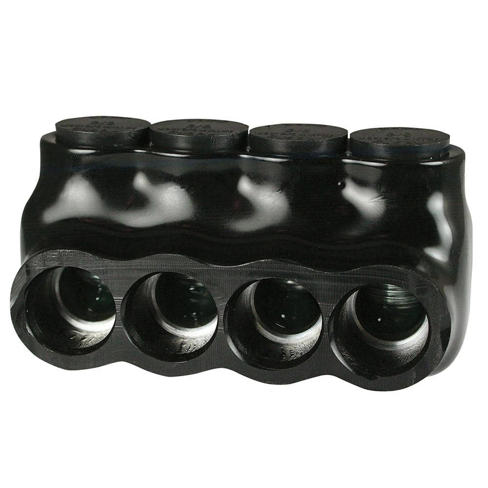 ASI Multi-Tap Connector for 6 - 3/0 AWG Wire, 4-Connected Ports, Single ...