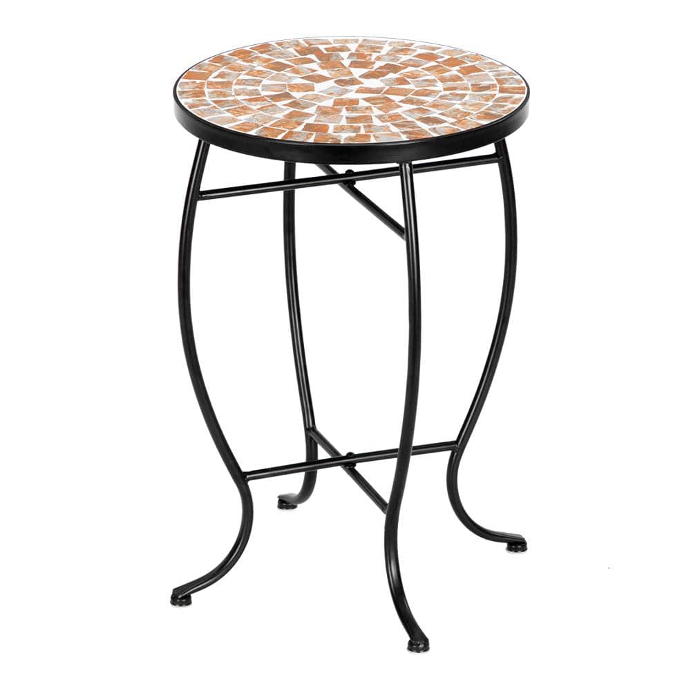 Karl home Metal and Ceramic Tile Mosaic Patio Bistro Table 922185631971 ...
