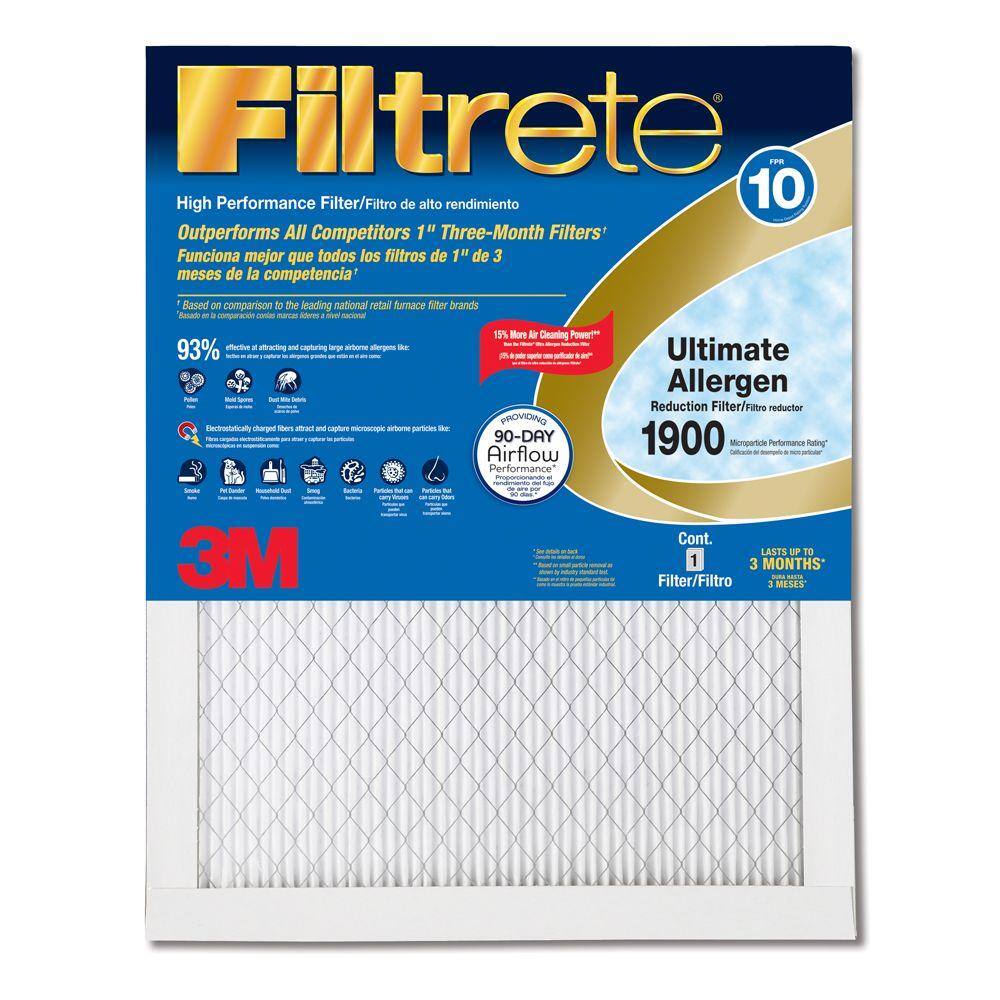 Filtrete 14 in. x 20 in. x 1 in. Ultimate Allergen Reduction FPR 10 Air ...