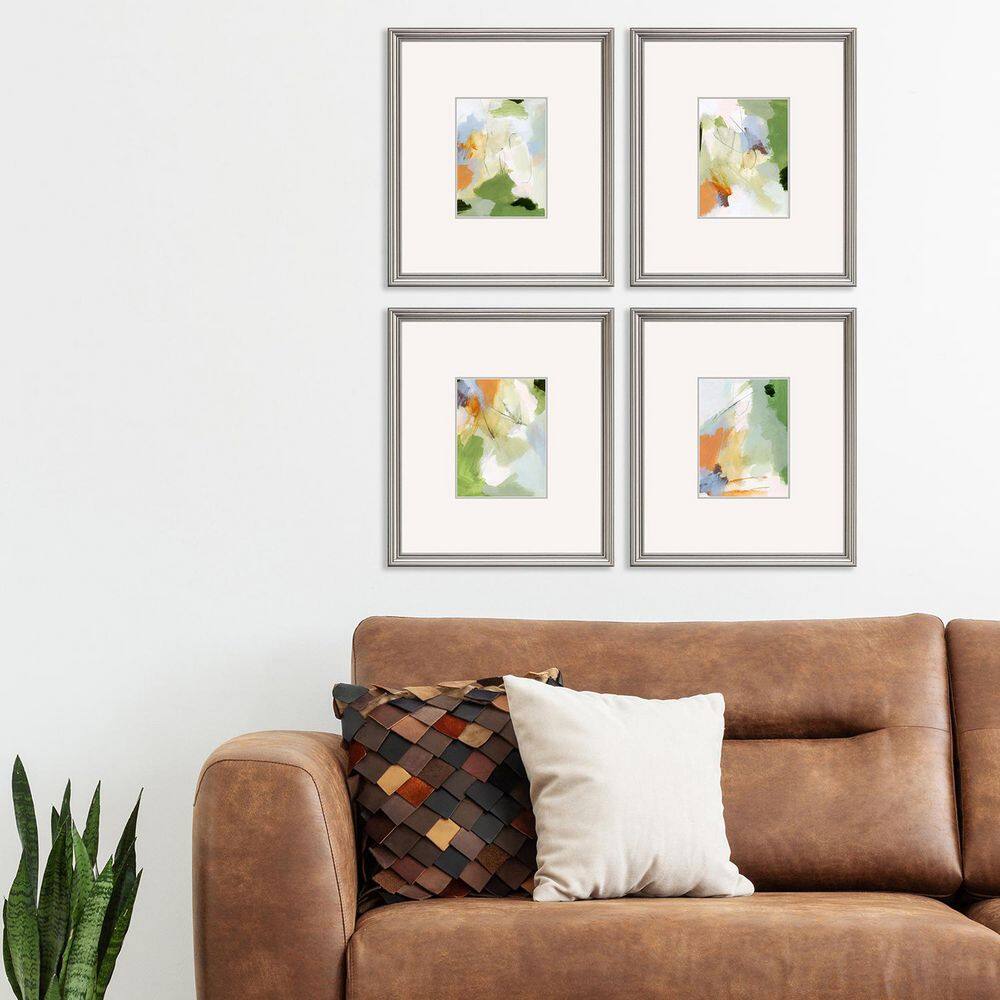 Paragon Barnes 4 Piece Framed 4 Piece Abstract Art Print 17 in. x 15 in ...