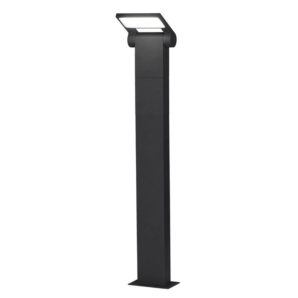phyfalip Line Voltage Gray 700 Lumen Hardwired Integrated LED Bollard ...