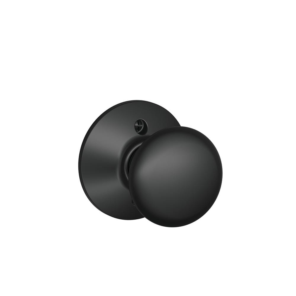 Reviews for Schlage Plymouth Matte Black Non-Turning Door Knob with ...