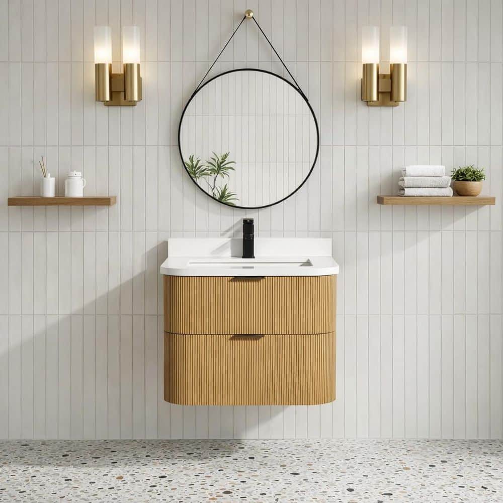 Ari Kitchen and Bath Chantal 30 in. W x 21 in. D x 22 in. H Single Bath ...
