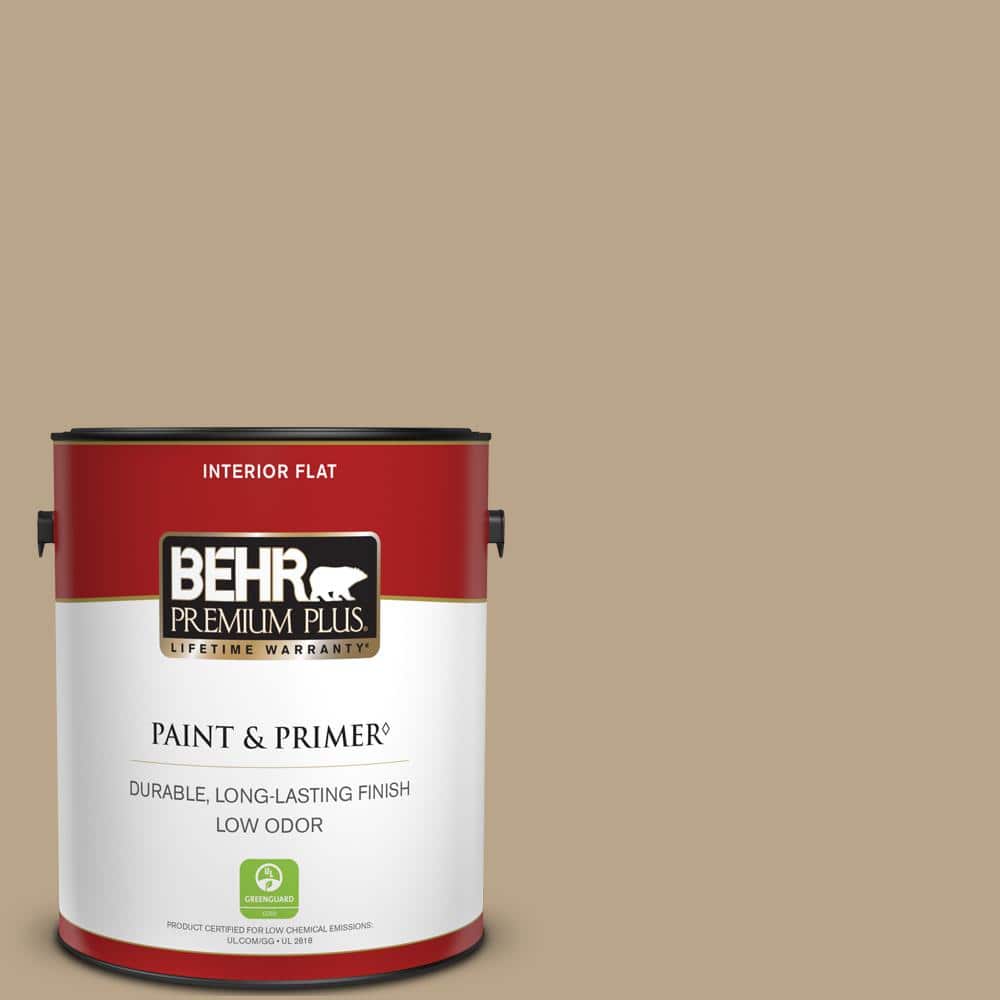 BEHR PREMIUM PLUS 1 gal. #710D-4 Harvest Brown Flat Low Odor Interior ...