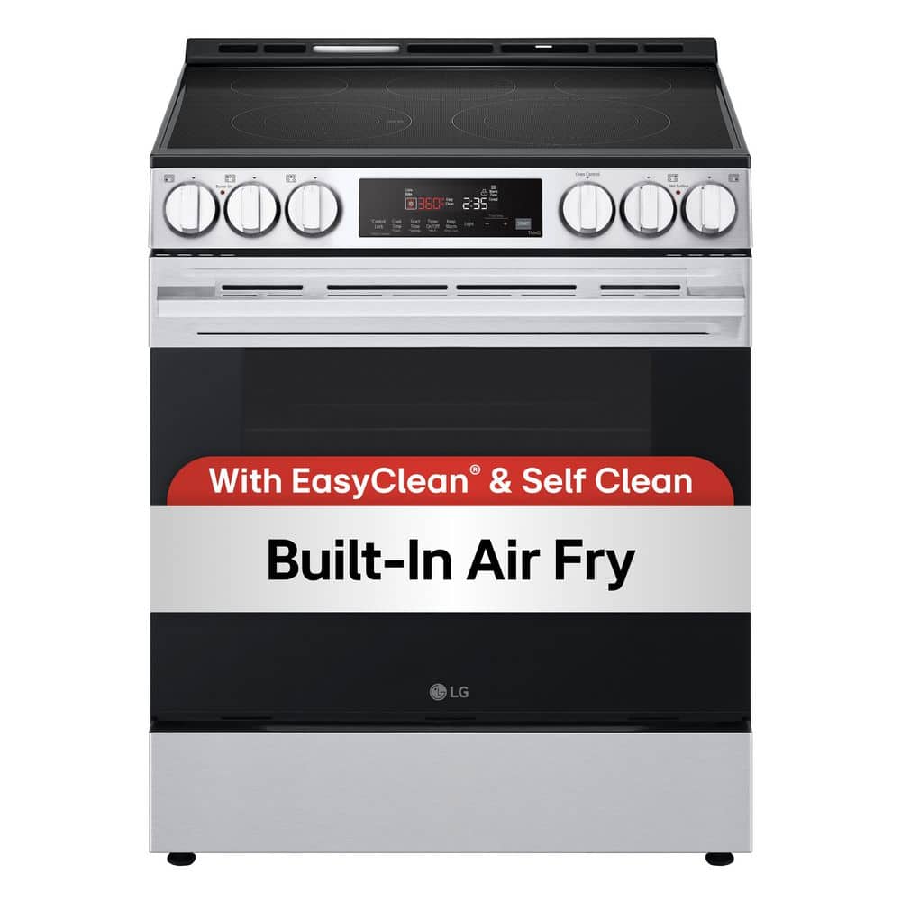 LG 30 in. 6.3 cu. ft. Smart Electric Range with Fan Convection, Air Fry ...