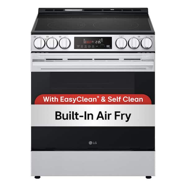LG 30 in. 6.3 cu. ft. Smart Electric Range with Fan Convection, Air Fry ...